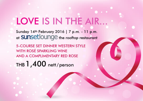 Valentine’s Day dinner at Hotel Baraquda – Sunday 14th February 2016 ...