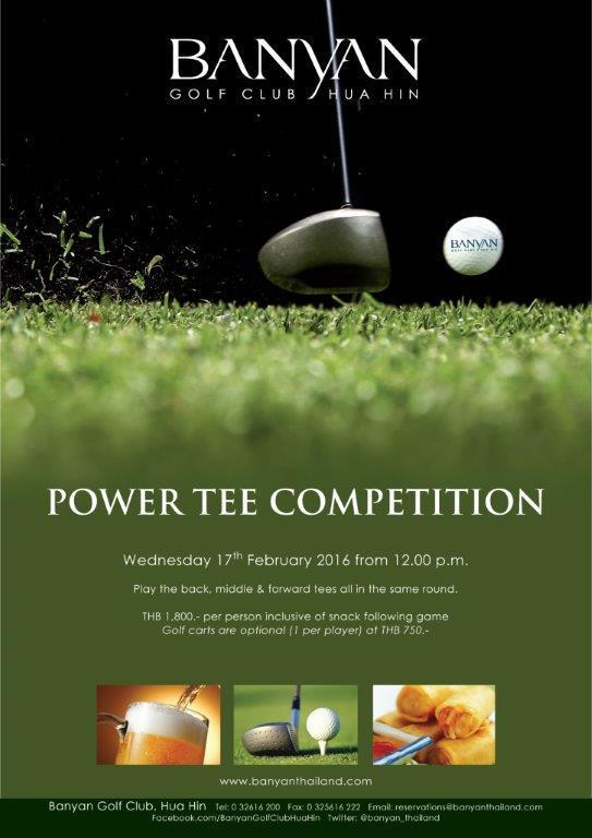 Power Tee Competition @ Banyan Golf Club on Wednesday – 17th February ...
