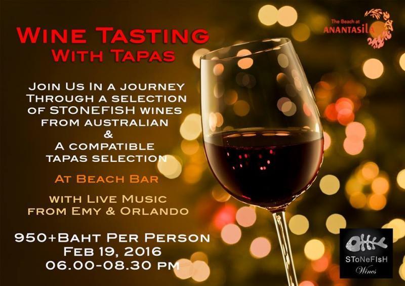 Wine Tasting With Tapas at Anantasila by the Beach on Friday – 19th ...
