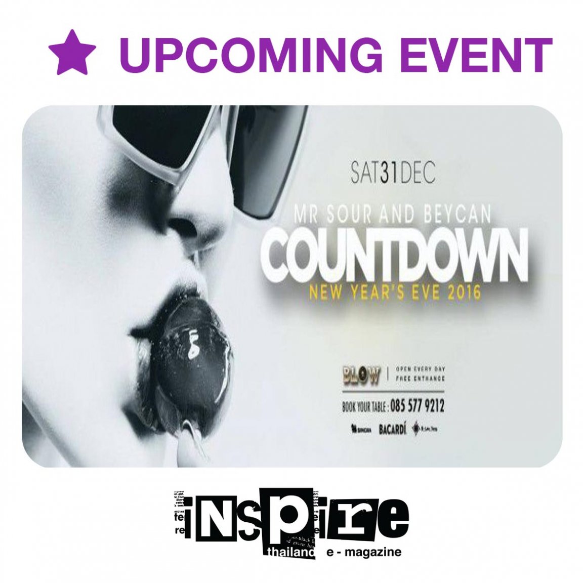 New Year’s Eve Countdown with Beycan & Mr Sour @ Blow Phuket – Saturday ...