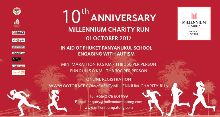 10th Anniversary Millennium Charity Run at Millennium Resort Patong ...