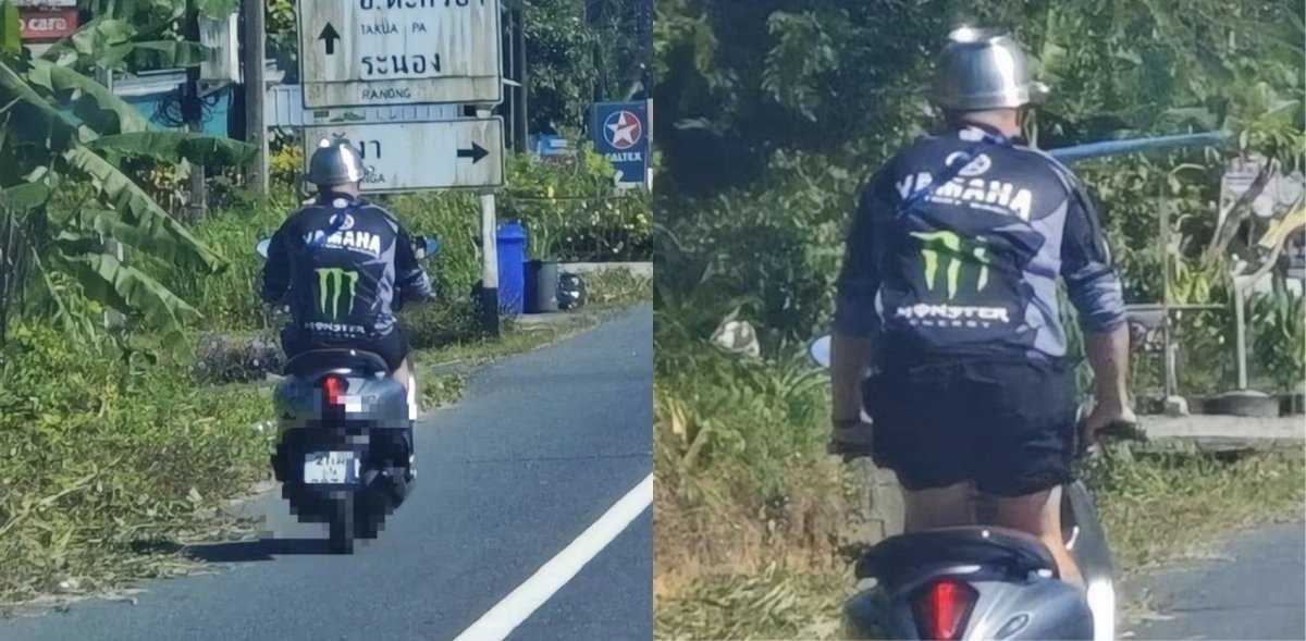 Foreigner Rides Motorbike in Phuket Wearing Cooking Pot Helmet - Phuket ...